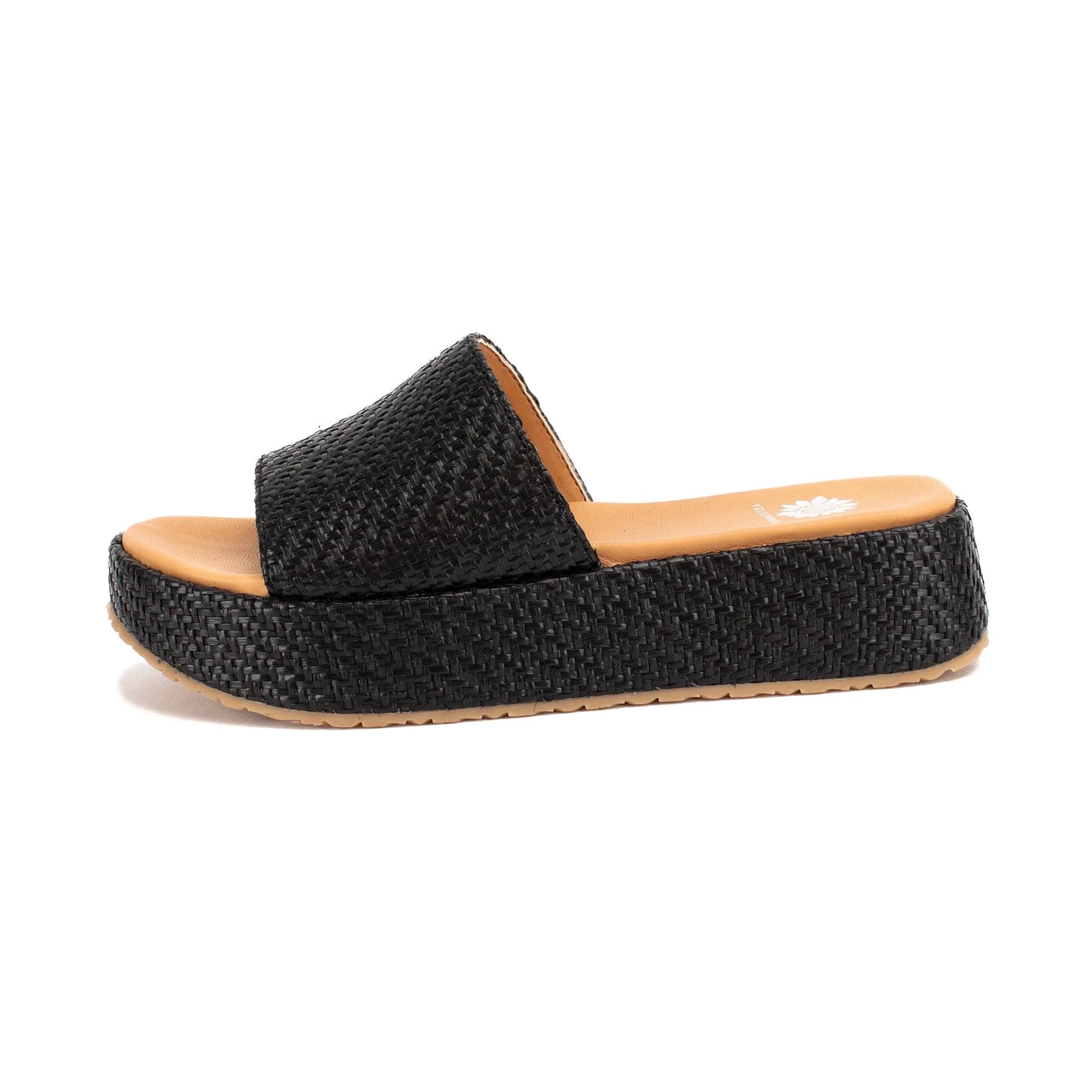 Yellow Box Black Aldine Flatform Slide – Delta Dawn Gifts